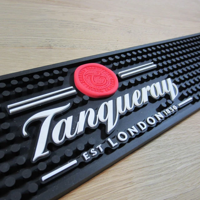 DRIP SPILL MAT TANQUERAY London 1830 gin cave bar pub embossed rubber ...