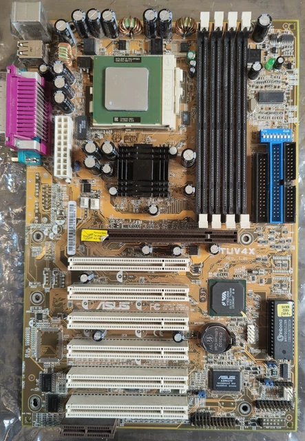 ASUS TUV4X SOCKET 370 AGP Pro/PCI Motherboard + Celeron Tualatin ...