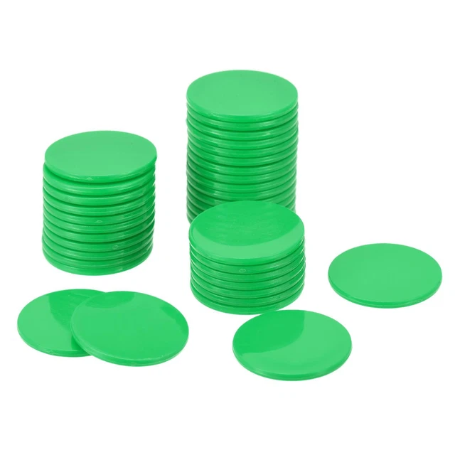 UXCELL SMALL PLASTIC Learning Counters 24mm/0.94 Inch Green, Pack of 50 ...