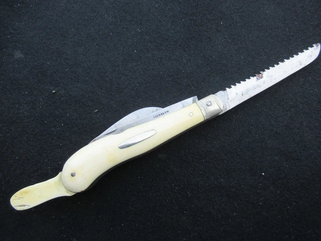 RARE COUTEAU ANCIEN Pliant Multilames Eschbaum Old Folding Knife ...