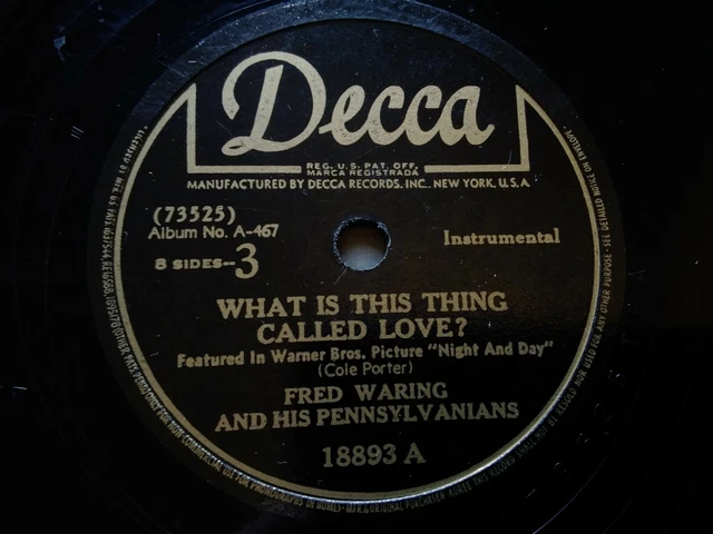 FRED WARING 78 U/min Single 10 Zoll Decca Records #18893 Wie heißt ...