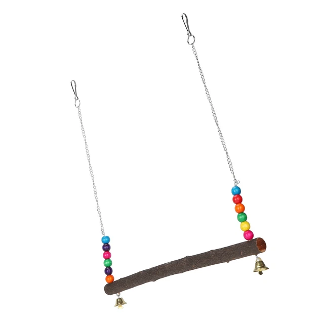 30X32CM CHICKEN SWING Toy Suspensible Wooden Chicken Perch Pet Swing ...