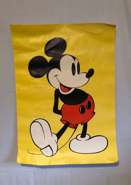 RARE VINTAGE WALT Disney Mickey Mouse Poster by Hallmark cards ...