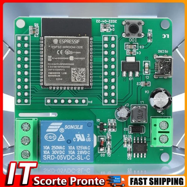 SCHEDA DI SVILUPPO ESP32 ESP32-WROOM Modulo relè ESP32 WIFI BT BLE a 1 ...