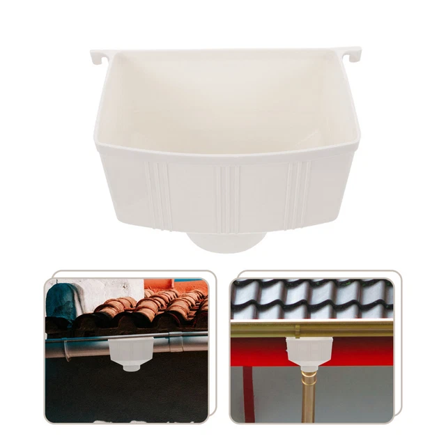 RAINWATER BUCKET PIPE Fittings Downspout Connector Gutter Downspouts £ ...