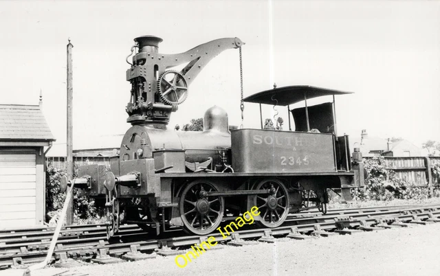 Railway Darkroom Photo Sr 0 4 0t Crane Engine No 2345 Unknown Shed
