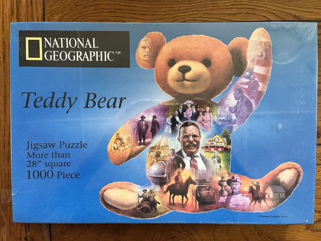 NATIONAL GEOGRAPHIC JIGSAW Puzzle Teddy Bear 1000 Piece Teddy Roosevelt ...