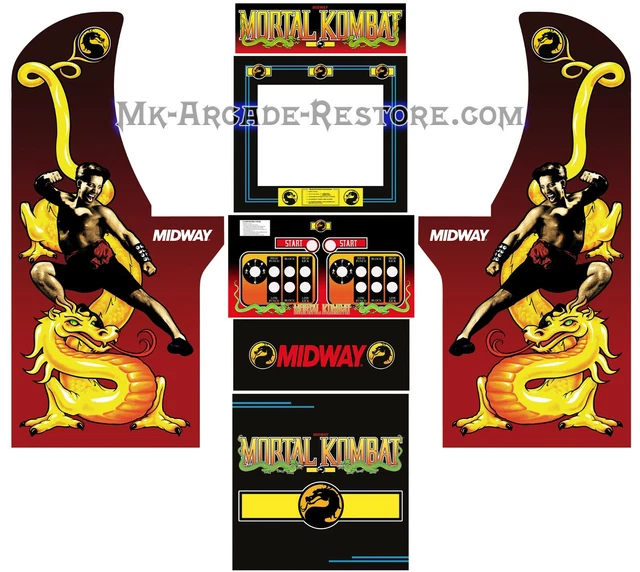 ARCADE1UP MORTAL KOMBAT Side Art Arcade Arcade Œuvres d'Art Graphiques ...