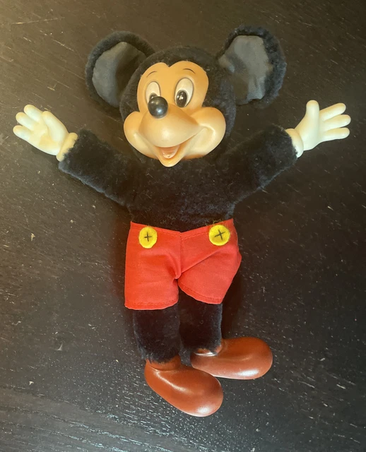 VINTAGE DISNEY MICKEY Mouse Applause Plastic Face/Hands Stuffed Plush ...