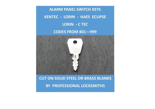 ALARM PANEL FIRE Isolation Switch Keys KENTEC LORLIN HAES ECLIPSE LORIN ...