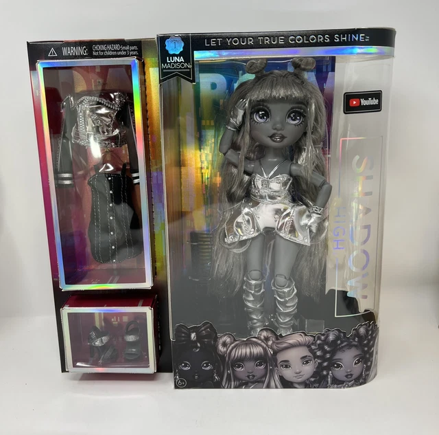 RAINBOW HIGH SHADOW HIGH SERIES 1 LUNA MADISON With Extra Outfit Grey ...