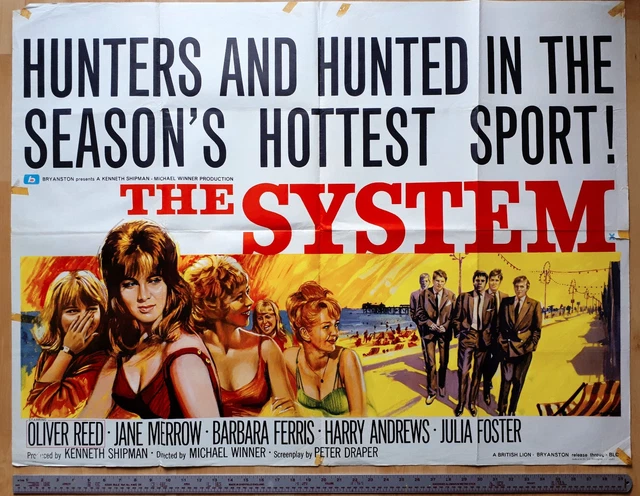 THE SYSTEM 1964 UK Quad Film Poster Oliver Reed Michael Winner Tom ...