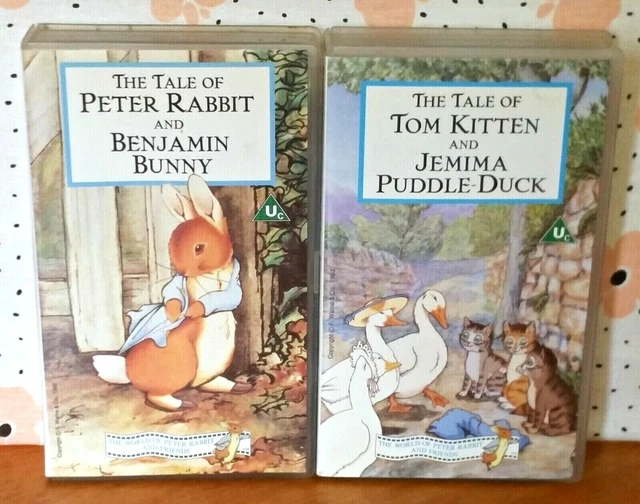 BEATRIX POTTER : lot of TWO VHS Videos, Peter Rabbit/Benjamin Bunny ...