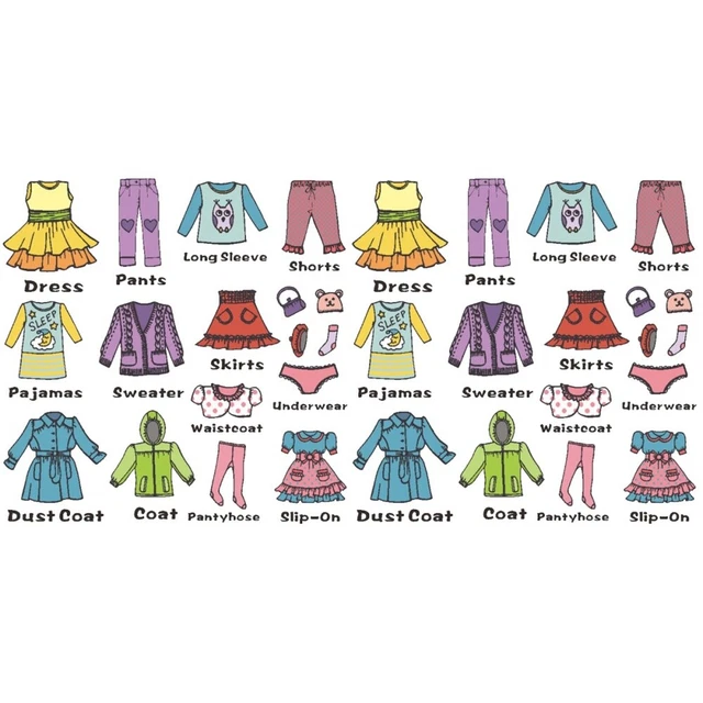 2 SHEETS WARDROBE Clothes Classification Logo Costume Label Storage Box ...