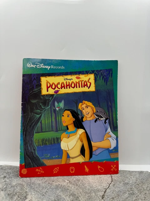 DISNEY'S CHILDREN MOVIE Storybook Pocahontas Walt Disney Records Book ...