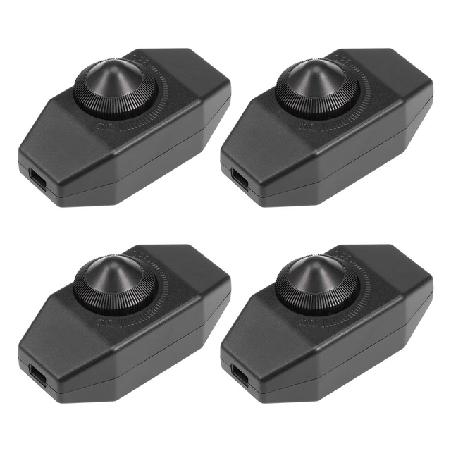 4PCS ROTARY CORD Switch AC 250V 2A Slide Control Lamp Dimmer 100-Watt ...