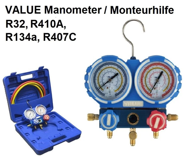 VALUE VMG-2-R32 AUSILIO per montaggio R32/R410A/R134a/R407c incl. set ...