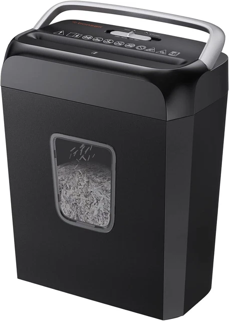 COMMERCIAL PAPER SHREDDER Industrial 6 Sheet Cross Cut Heavy Duty Home ...