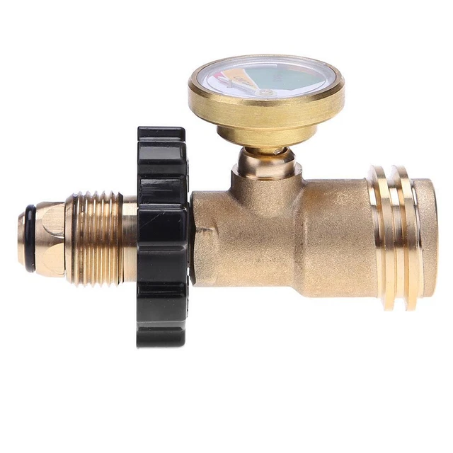 FR POL PROPANE Gas Gauge Meter Tank Built-in Leak Detector Universal ...