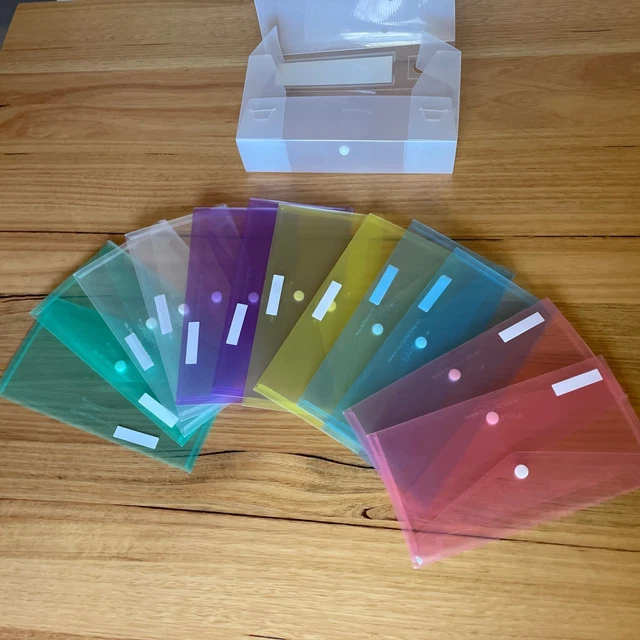 8 PROTEXT TRANSLUCENT Button Document Wallets Mixed Colour $20.00 ...