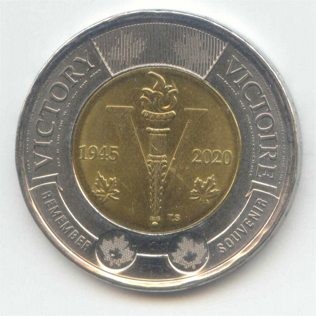 CANADA 2020 VICTORY Remember WWII Toonie Canadian 2 Dollar $2 Two ...