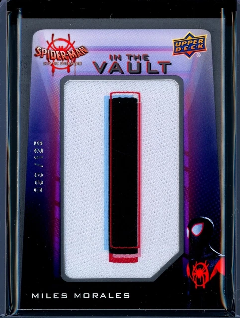 2022 UD SPIDER-MAN Spider-Verse MILES MORALES Lettermen Vault "I" Patch ...