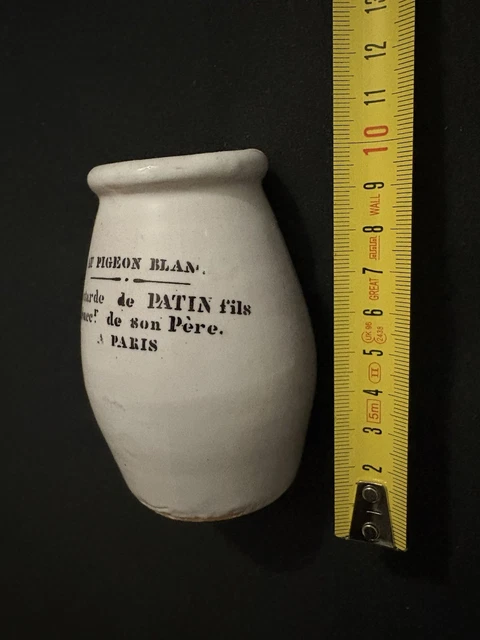 ANCIEN POT À Moutarde en Faïence AU PIGEON BLANC PATIN Fils Vers 1850 ...