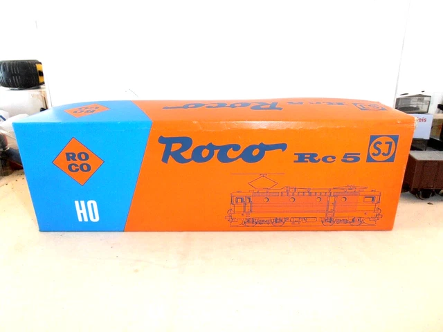 ROCO HO ART.43520 " BOX ORIGINALE LOCOMOTIVA ELETTRICA Rc5 SJ" OTTIMA ...