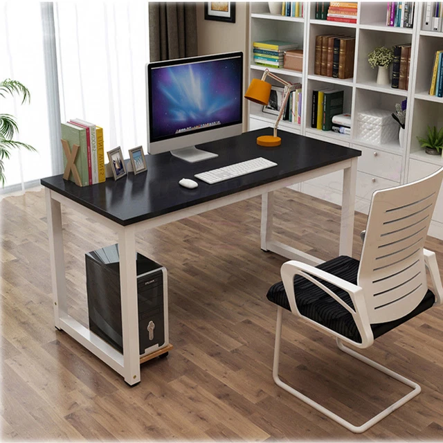 MODERN BLACK COMPUTER Table Study Desk PC Laptop Table Workstation Home ...