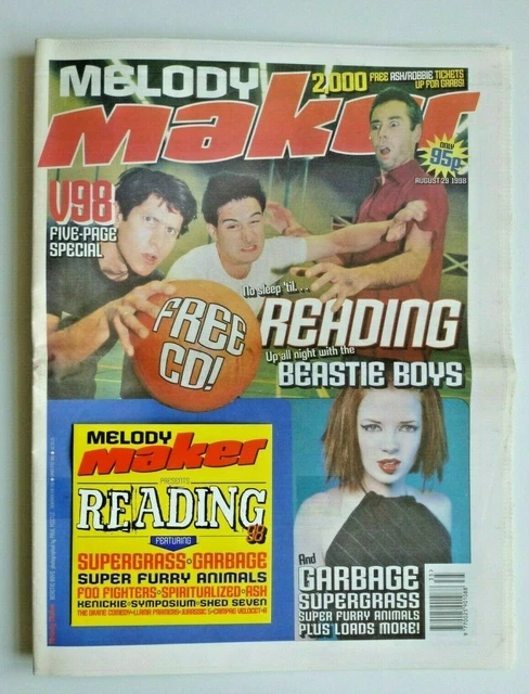 MELODY MAKER MUSIC Magazine Aug 1998 & Free Cd - Beastie Boys ...
