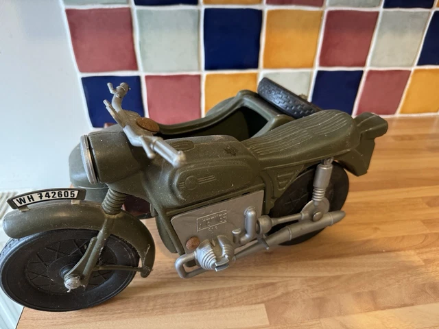 VINTAGE ACTION MAN german motorbike and sidecar £0.99 - PicClick UK