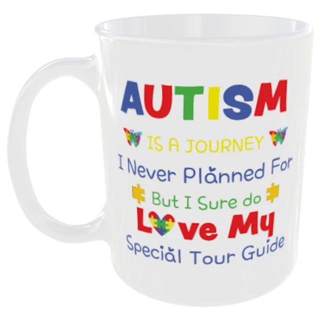 AUTISM MUG AUTISTIC Child Awareness Mum Dad Son Daughter Children Gift ...