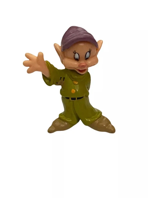 Vtg Disney Snow White Dopey Dwarf Toy Figurine Figure Cake Topper Mini 5156
