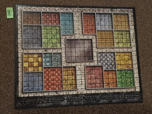 SCHEDA DI GIOCO HEROQUEST Battle Map RPG Fantasy Quest Floor Dungeon ...