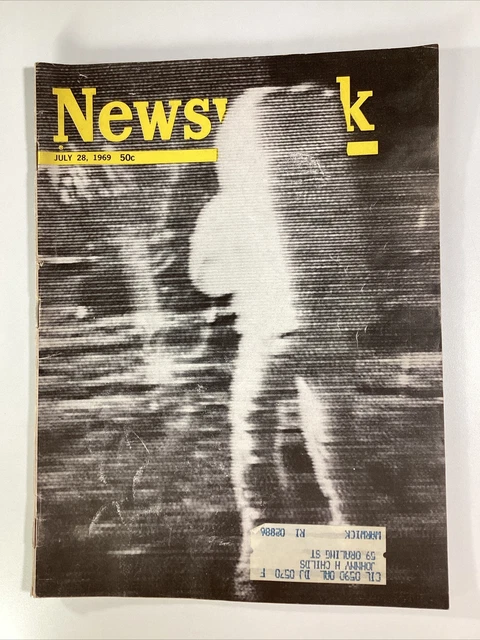 NEWSWEEK MAGAZINE MOONWALK 1969 Rare Ads Kennedy Chappaquiddick Carson ...