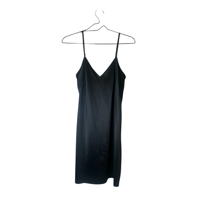 SPANX SATIN + Mesh Shaping Slip Dress Black XS Body Shaper Control £17. ...