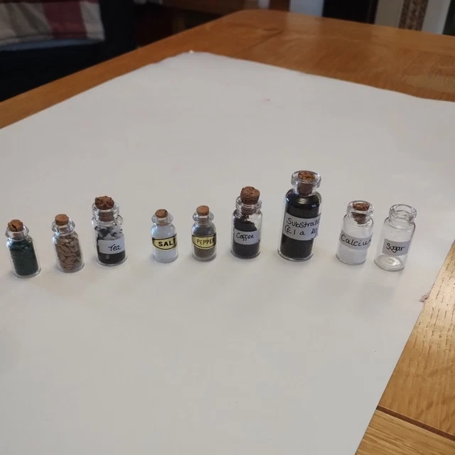 VICTORIAN DOLLS HOUSE 9 X Storage Jars 1/12 Scale Poss DHE £1.13 ...