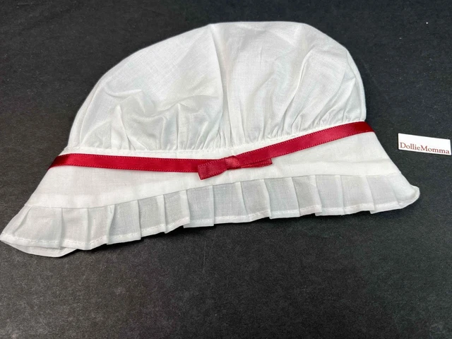 AMERICAN GIRL FELICITY Meet Mob Cap Red Ribbon Pleasant Company tag 1st ...