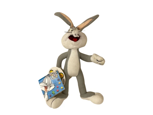 PELUCHE DE COLLECTION Looney Tunes Bugs Bunny 21 cm. État voir photos ...