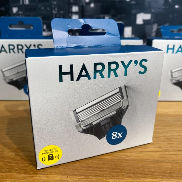 HARRYS ORIGINAL RAZOR Refill Blades 8 x Pack Cartridges Shaver Trimmer ...