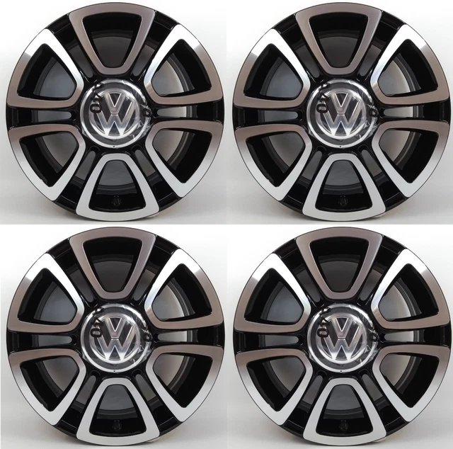 SET OF FOUR New Genuine Vw Up 16” Gloss Black Triangle Alloy Wheels X4 ...