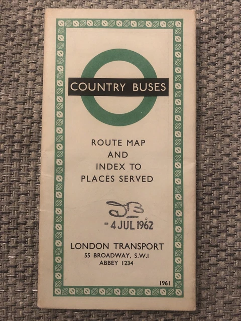 LONDON COUNTRY BUSES Route Map and Index 1961 £15.50 - PicClick UK