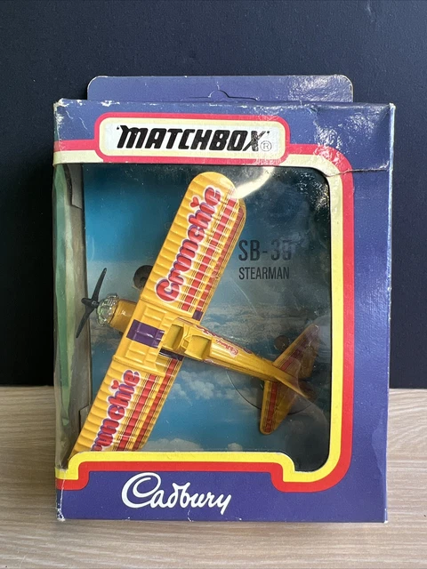 MATCHBOX CADBURY CRUNCHIE Flying Circus SB -39 Stearman Plane Vintage ...