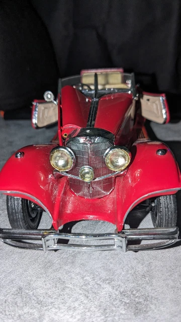 FRANKLIN MINT 1/24 Scale 1935 Mercedes-Benz 500K Special Roadster - Red - Loose £25.00 - PicClick UK