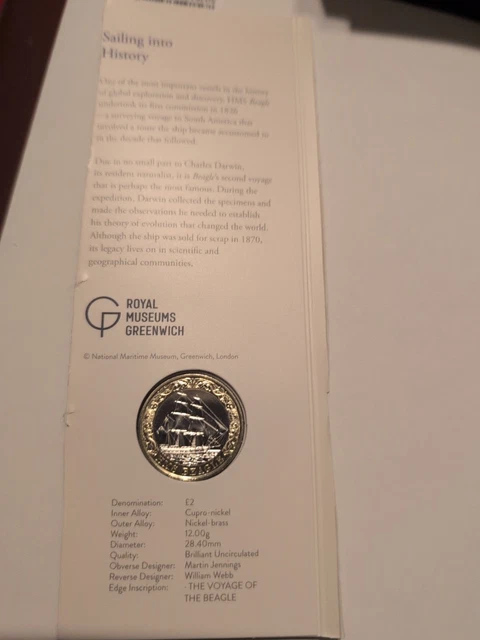 200 YEARS OF HMS Beagle £2 2026 £15.08 - PicClick UK