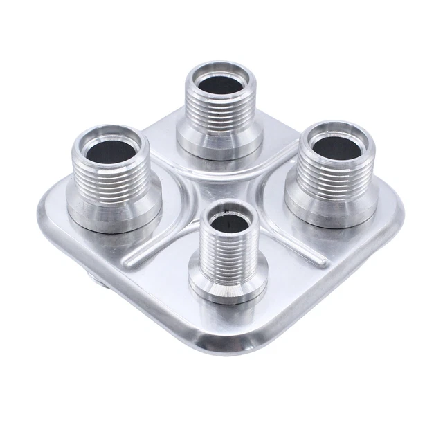 4-PORT BILLET ALUMINUM Firewall Heater & A/C Bulkhead Combo Suitable ...