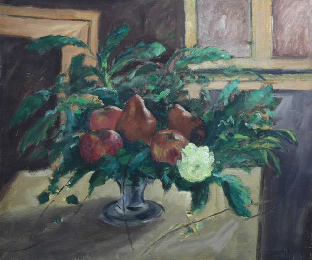 JEAN-CLAUDE QUINETTE (1956) Nature morte FRUITS Honfleur Normandie ...
