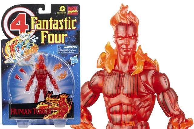 FANTASTIC FOUR VINTAGE Collection Johnny Storm Human Torch Action Figure HASBRO EUR 24,90 ...