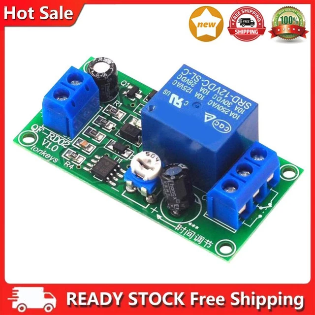 TIME ADJUSTABLE DELAY Relay Module NE555 Timer Control Switch Board 12V DC £6.95 - PicClick UK
