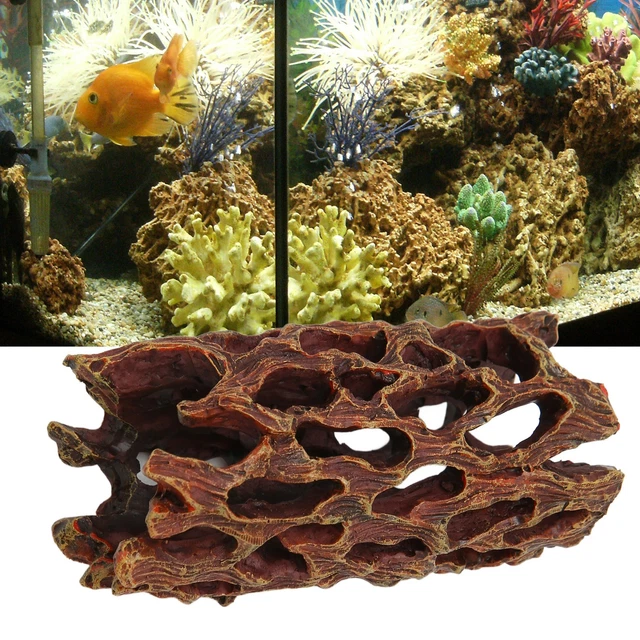 AQUARIUM HOLLOW TREE Trunk Fish Tank Underwater Hollow Tree Trunk Cave ...